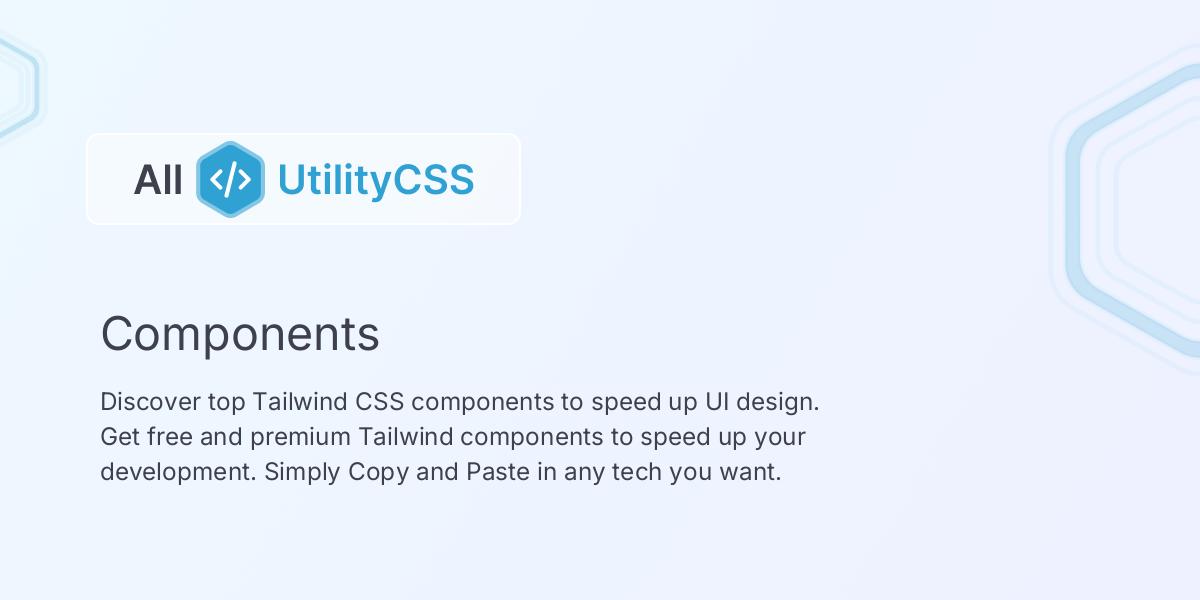 Tailwind CSS Components | All UtilityCSS