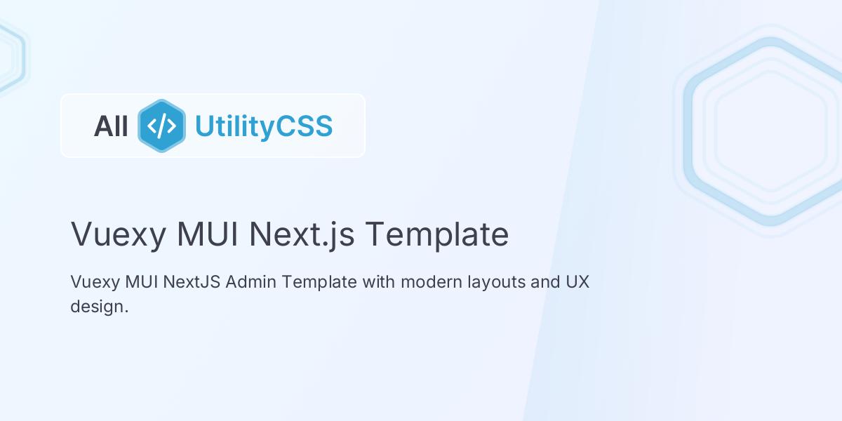 Vuexy MUI Next.js Template | All UtilityCSS