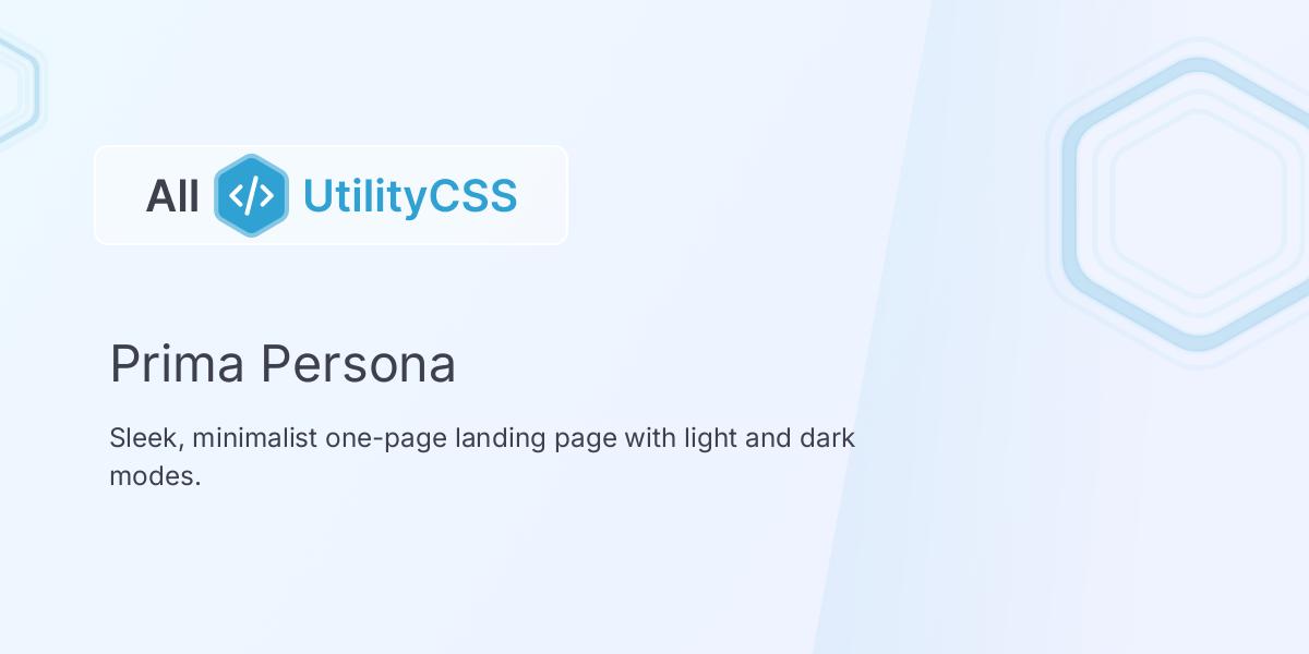 Prima Persona | All UtilityCSS